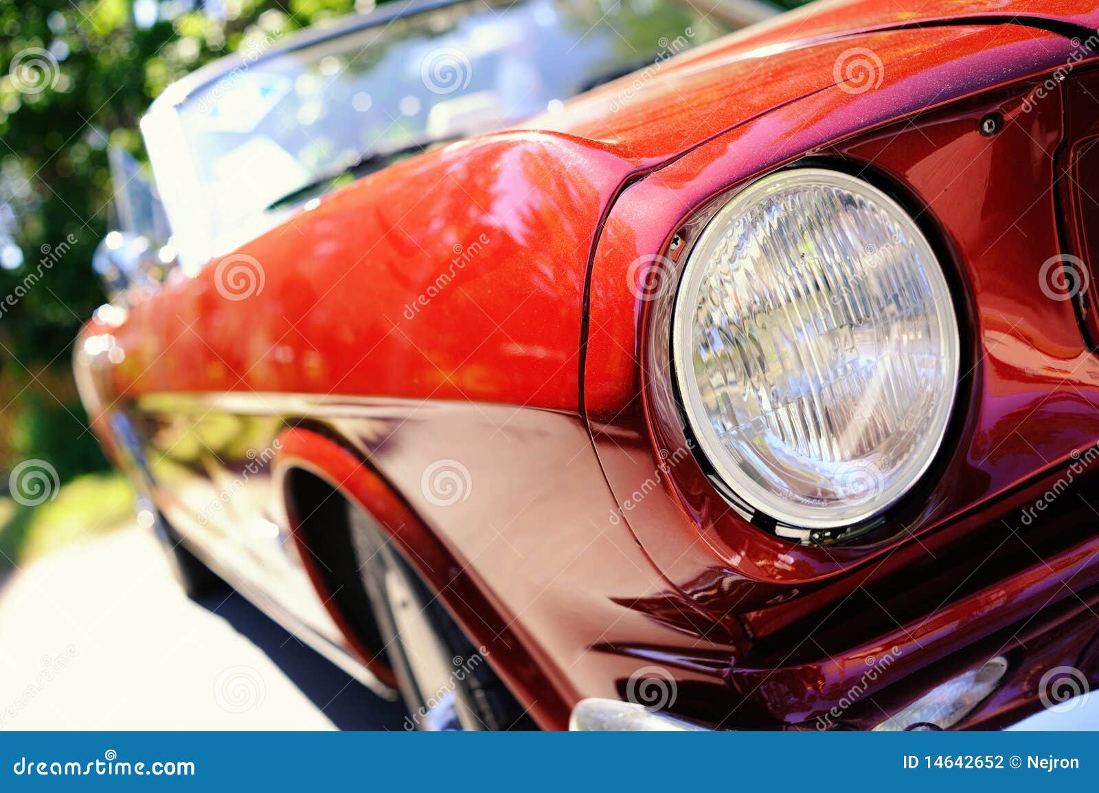 Red retro car stock photo. Image of blurred, retro, oldtimer - 14642652