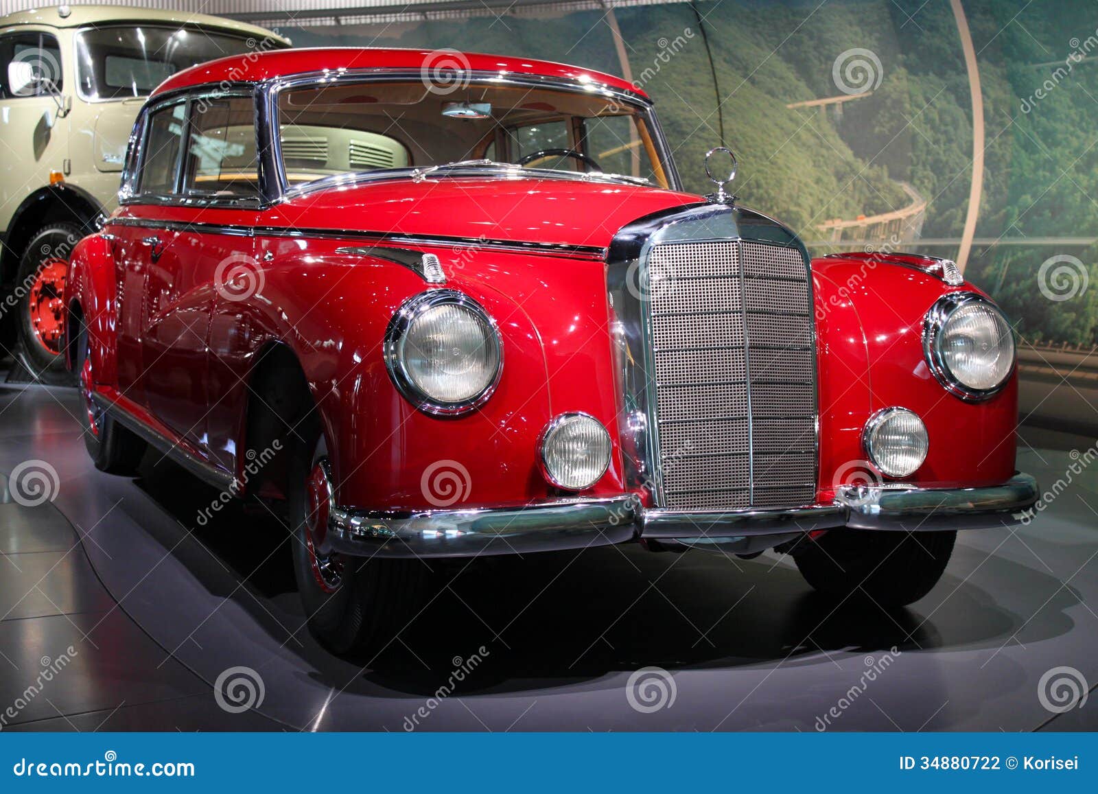 Red retro car editorial photography. Image of speedster - 34880722