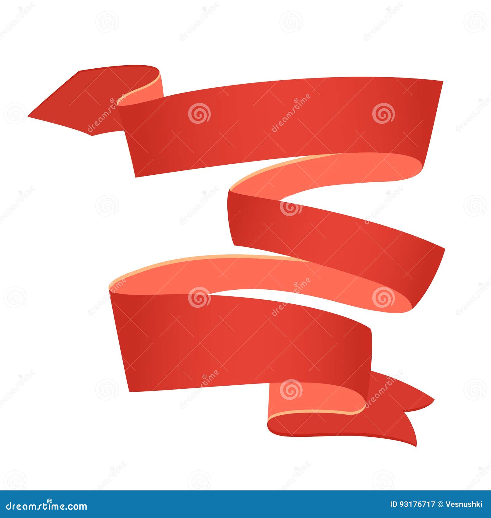 Red Retro Celebration Ribbon for Your Design Stock Vector ...
