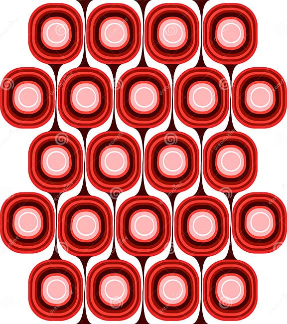 Red Retro Pattern stock vector. Illustration of 1950s - 6714602
