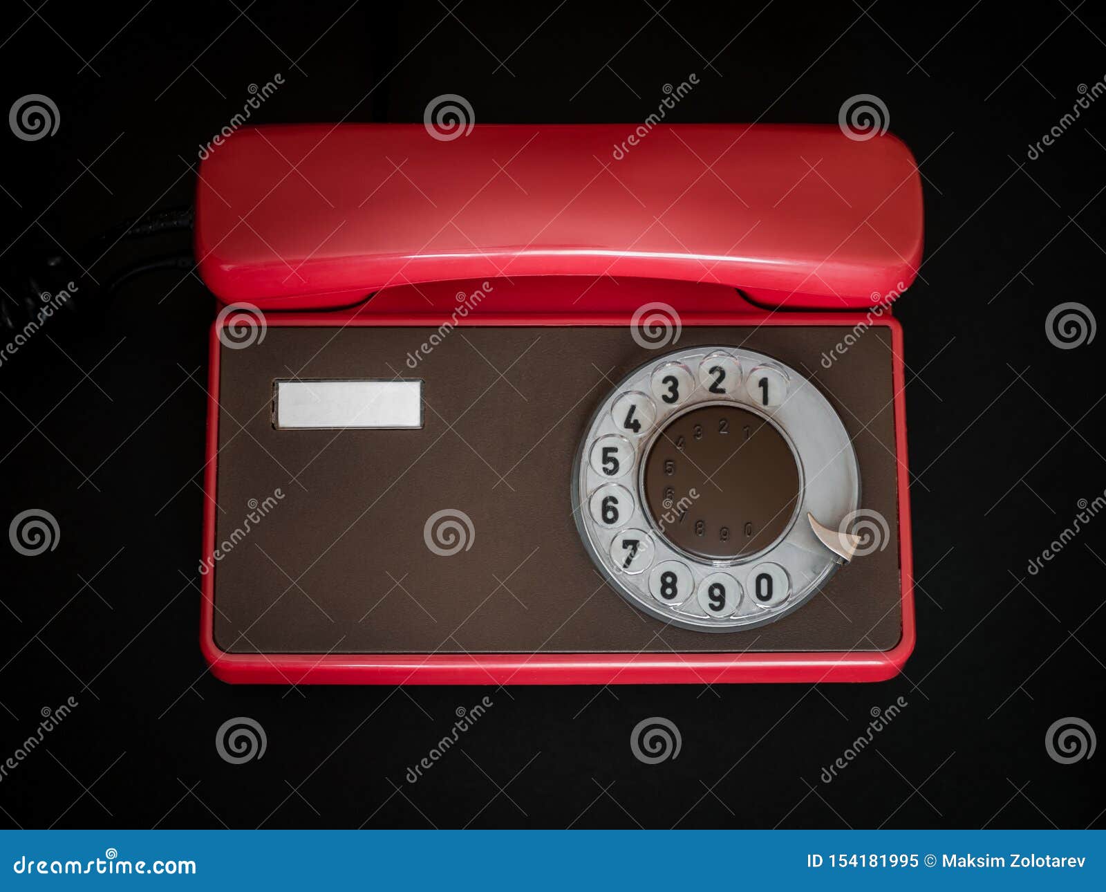 Red retro phone stock image. Image of classic, hotline - 154181995