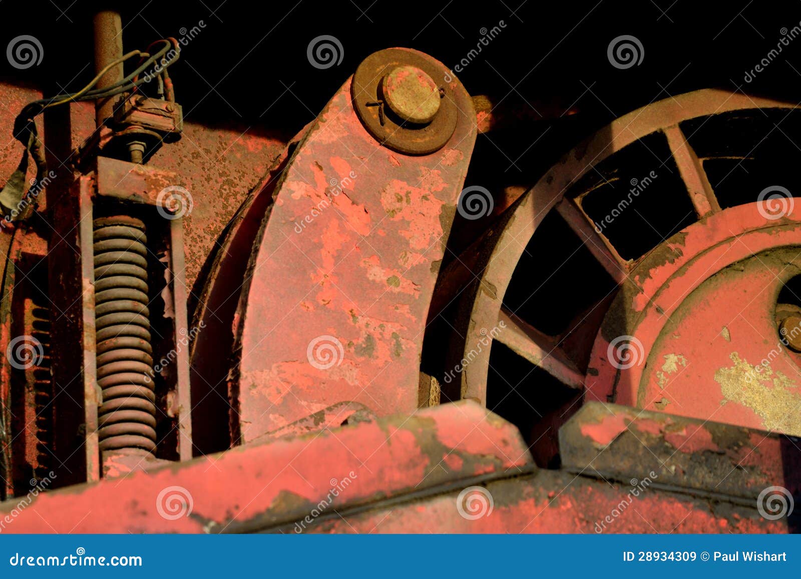 Red retro round machinery stock image. Image of machine - 28934309