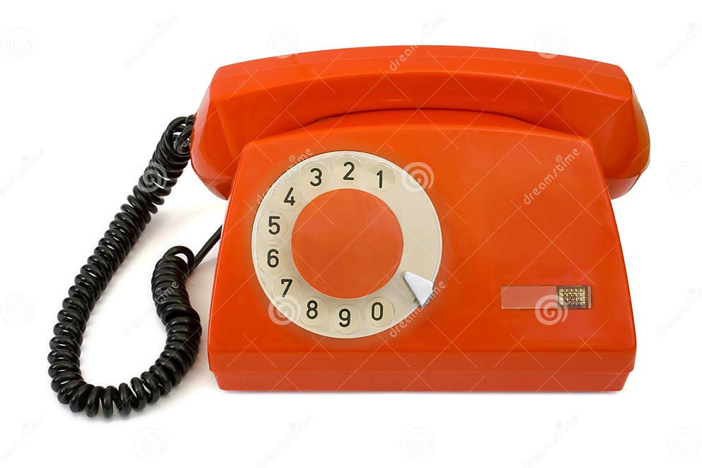 Red retro telephone stock photo. Image of number, dialing - 2891356