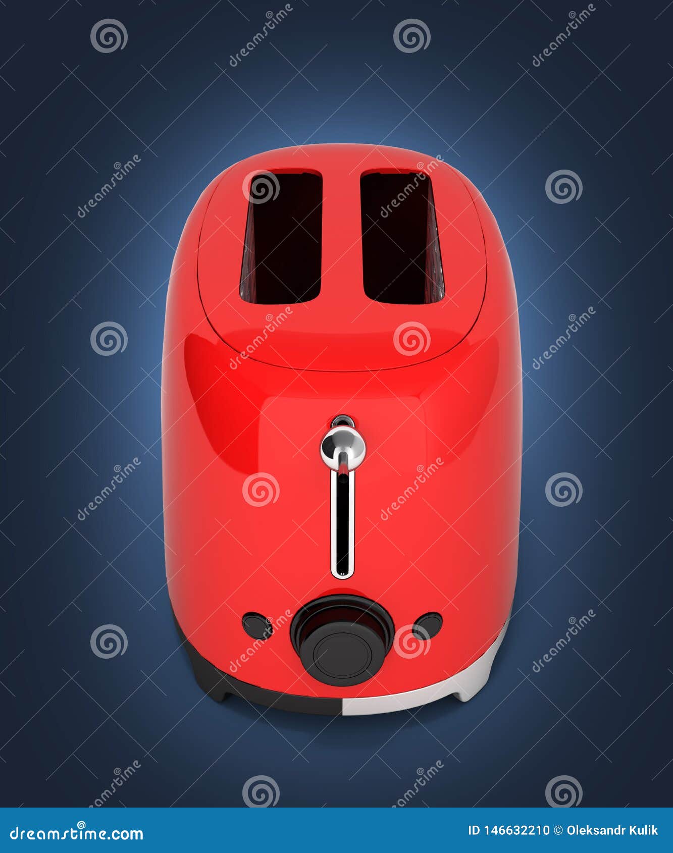 Red Retro Toaster Side View Isolated On White Background 3d Royalty ...