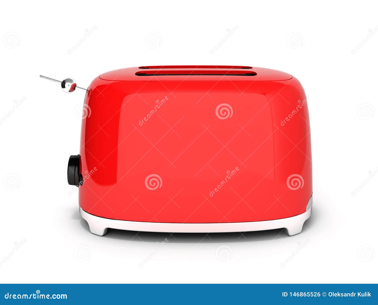Red Retro Toaster Isolated On White Background 3d Royalty-Free Stock ...