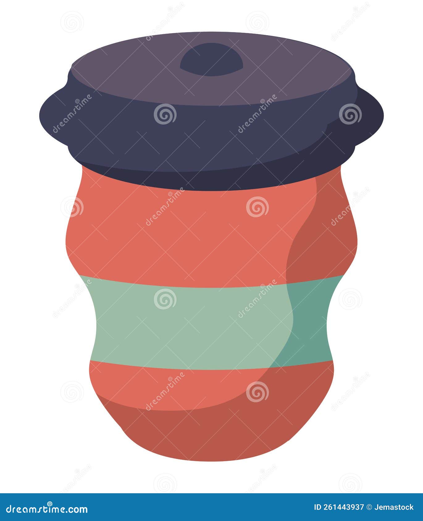 Red Reusable Plastic Container Stock Illustration - Illustration of ...