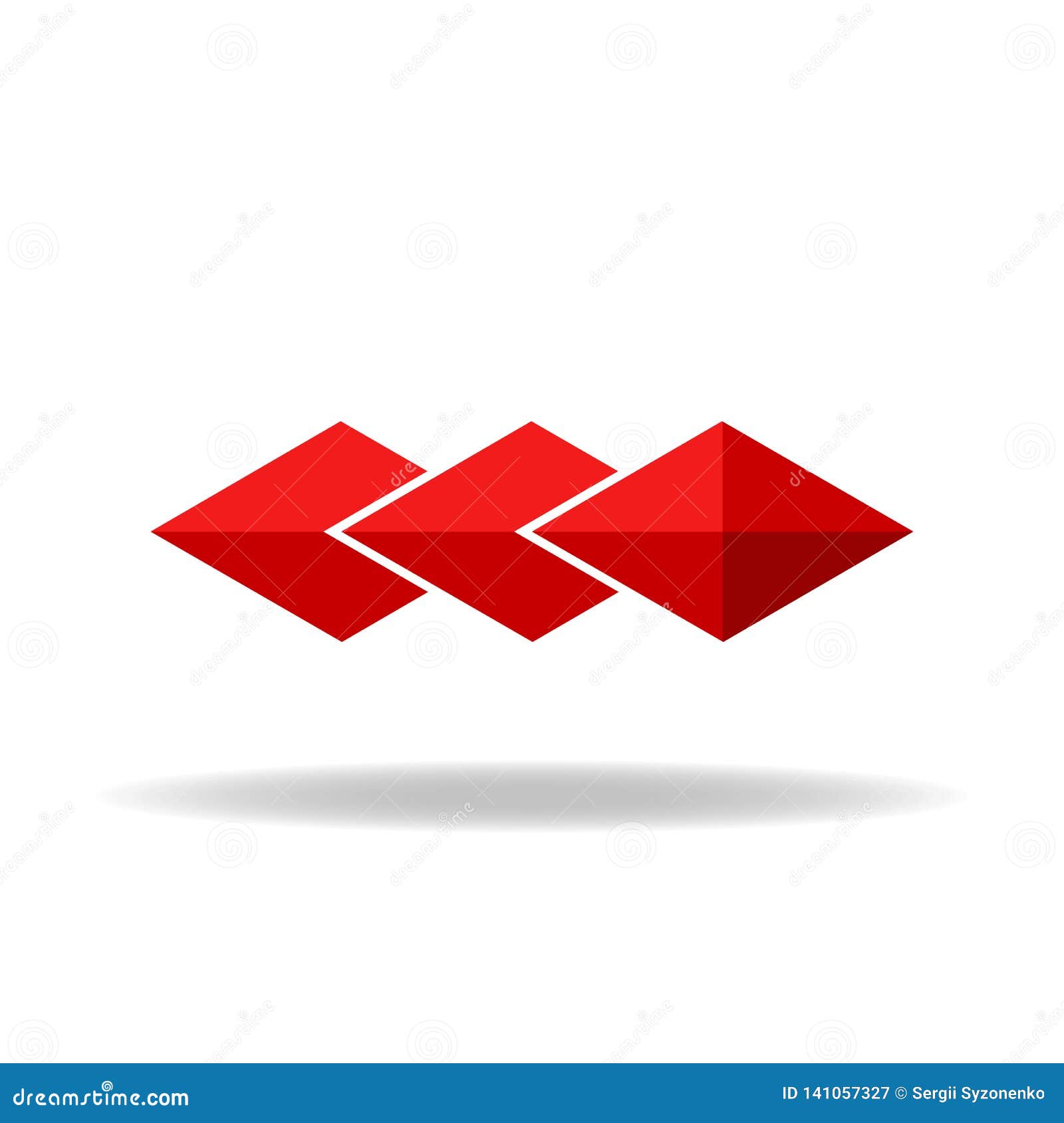 Red Rhombus, Technology or Business Logo Stock Vector - Illustration of ...