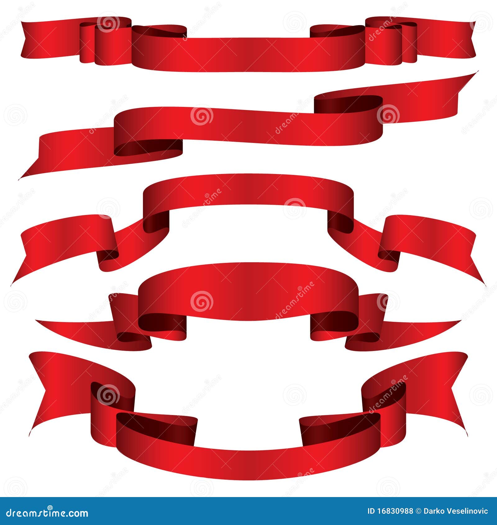 Red ribbon stock vector. Illustration of flag, design - 16830988