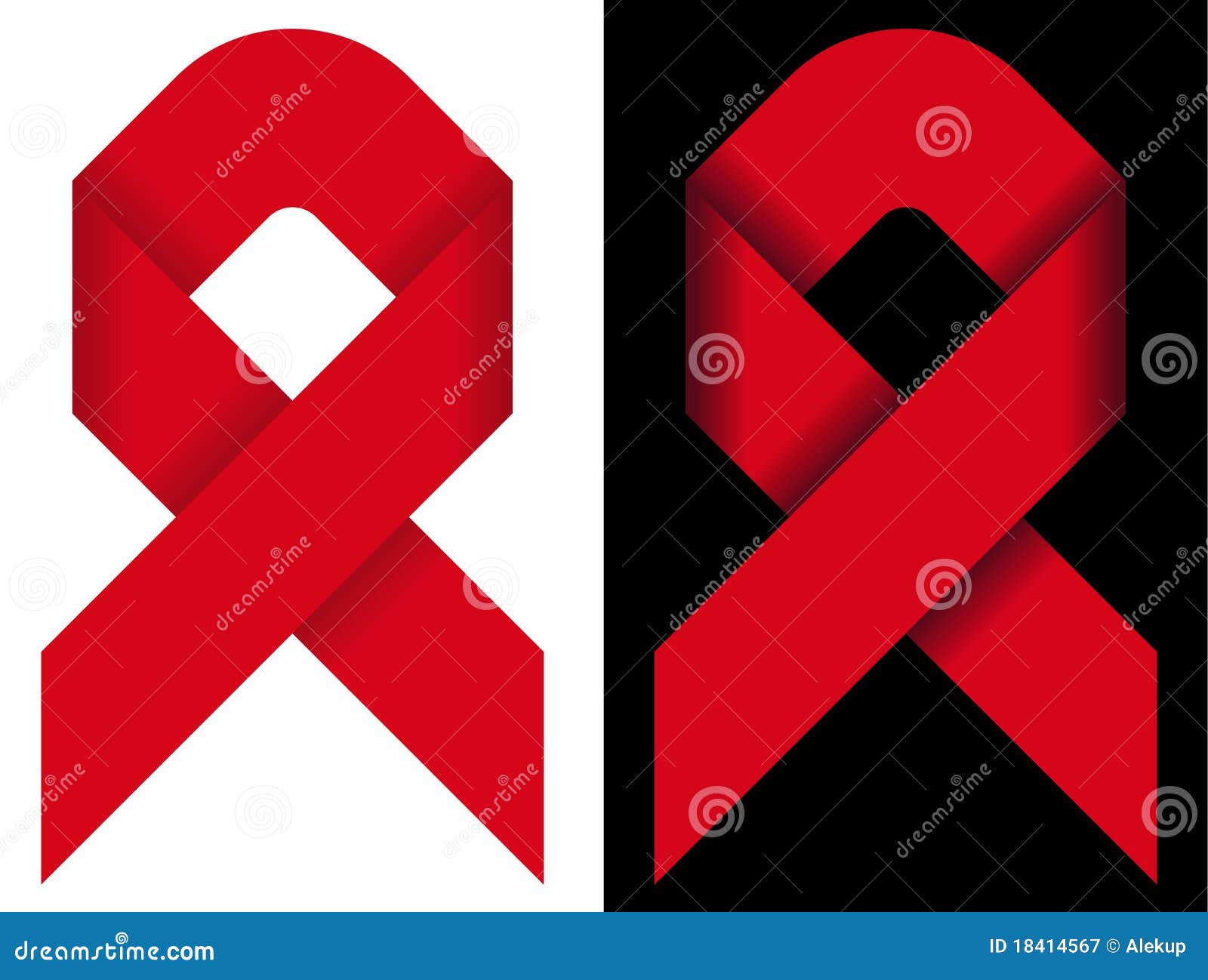Red ribbon stock vector. Illustration of isolated, awareness - 18414567