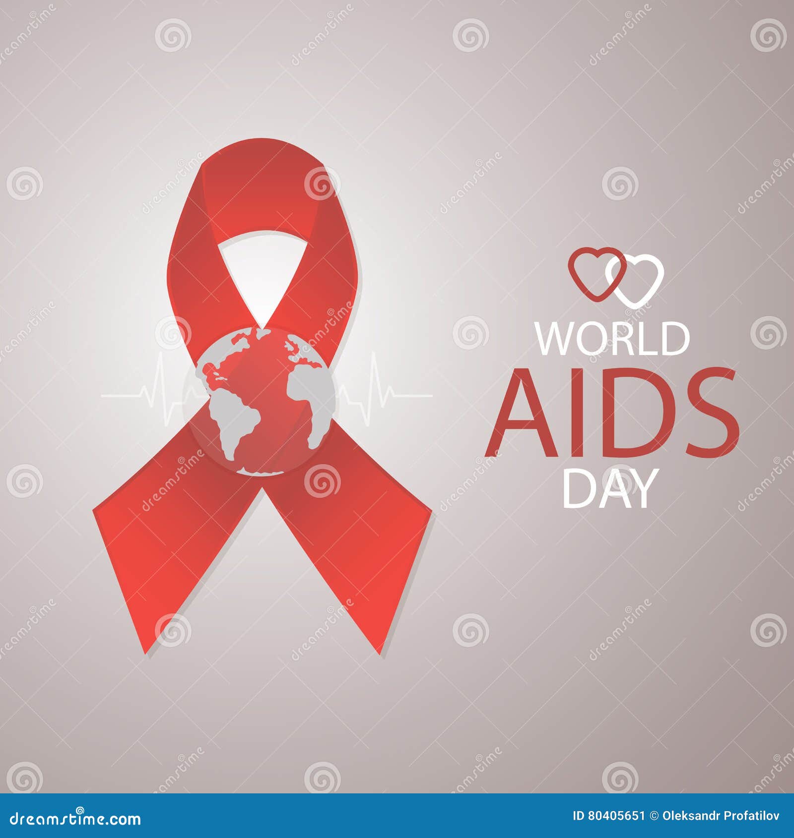 Red ribbon Aids Awareness. stock vector. Illustration of icon - 80405651