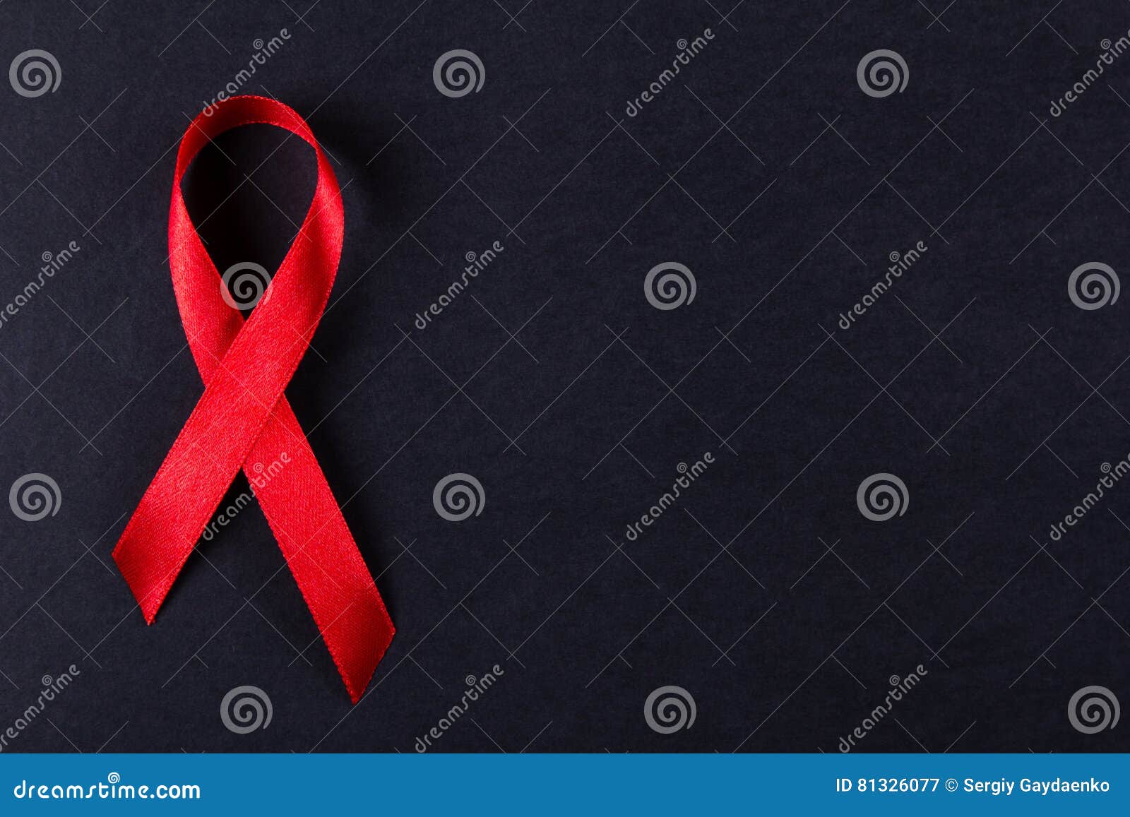 Red Ribbon As Symbol of Aids Awareness on White Stock Image - Image of ...