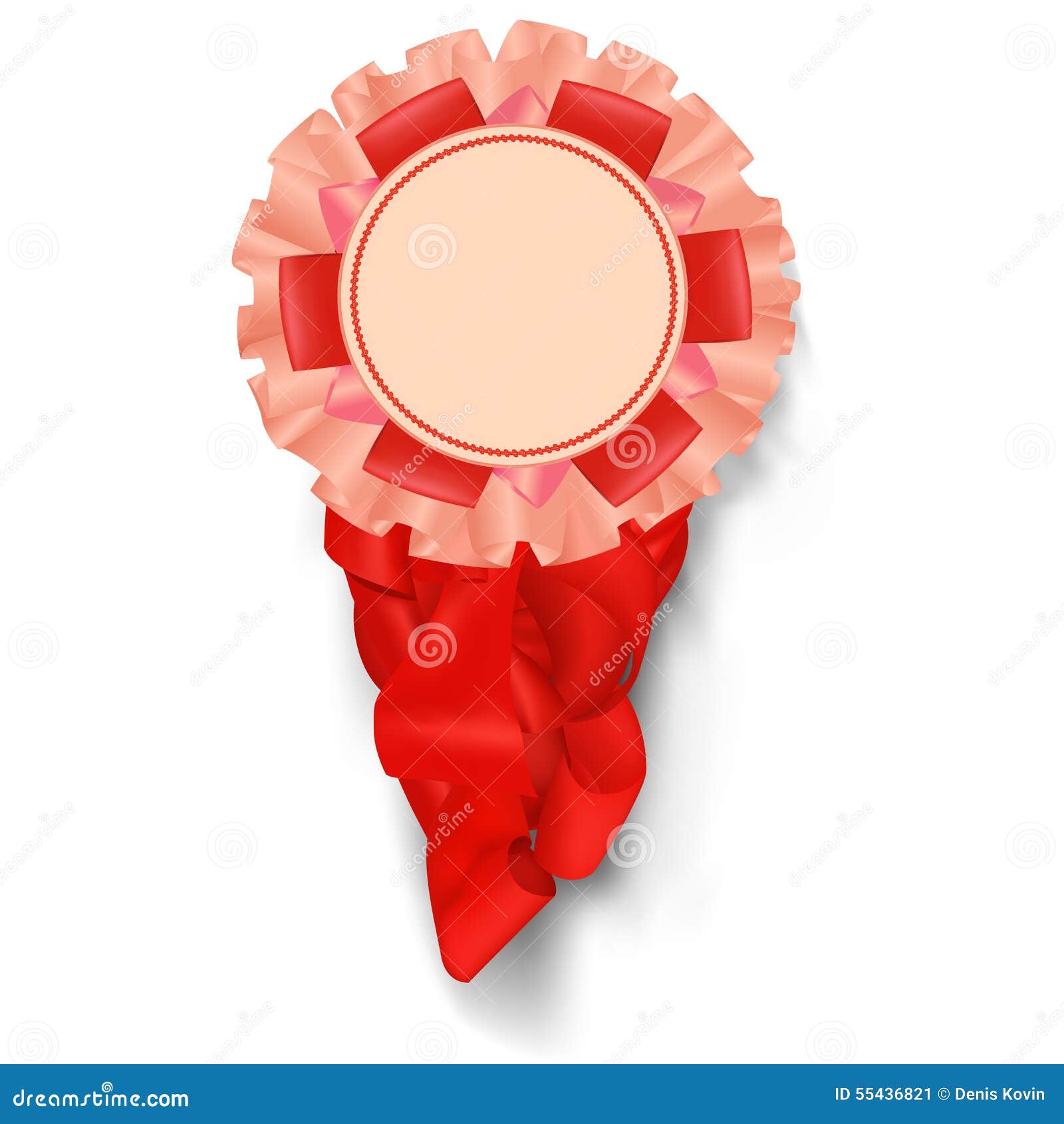 Red ribbon award stock illustration. Illustration of ribbon - 55436821