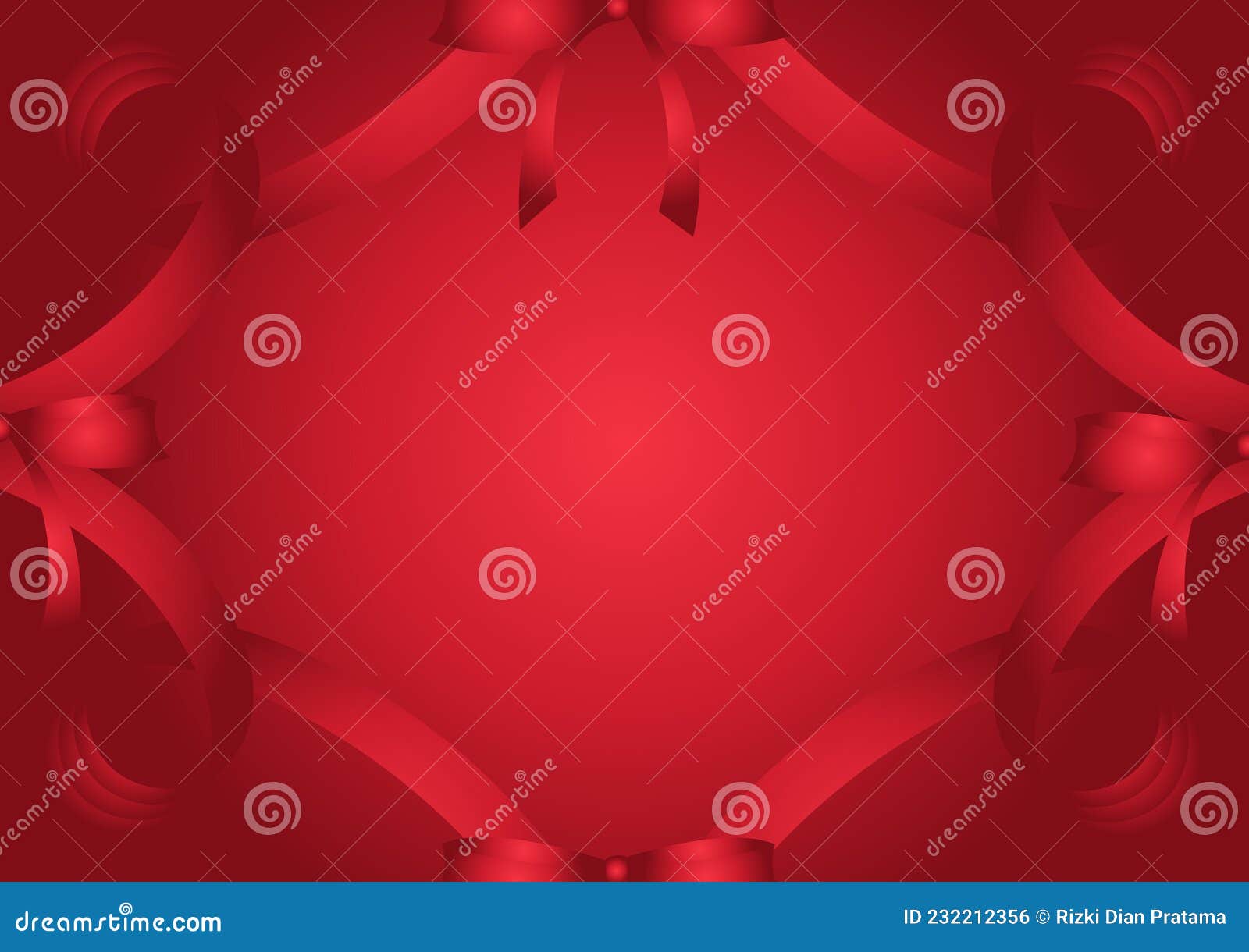 Red Ribbon Background on Red Background 4 Stock Vector - Illustration ...