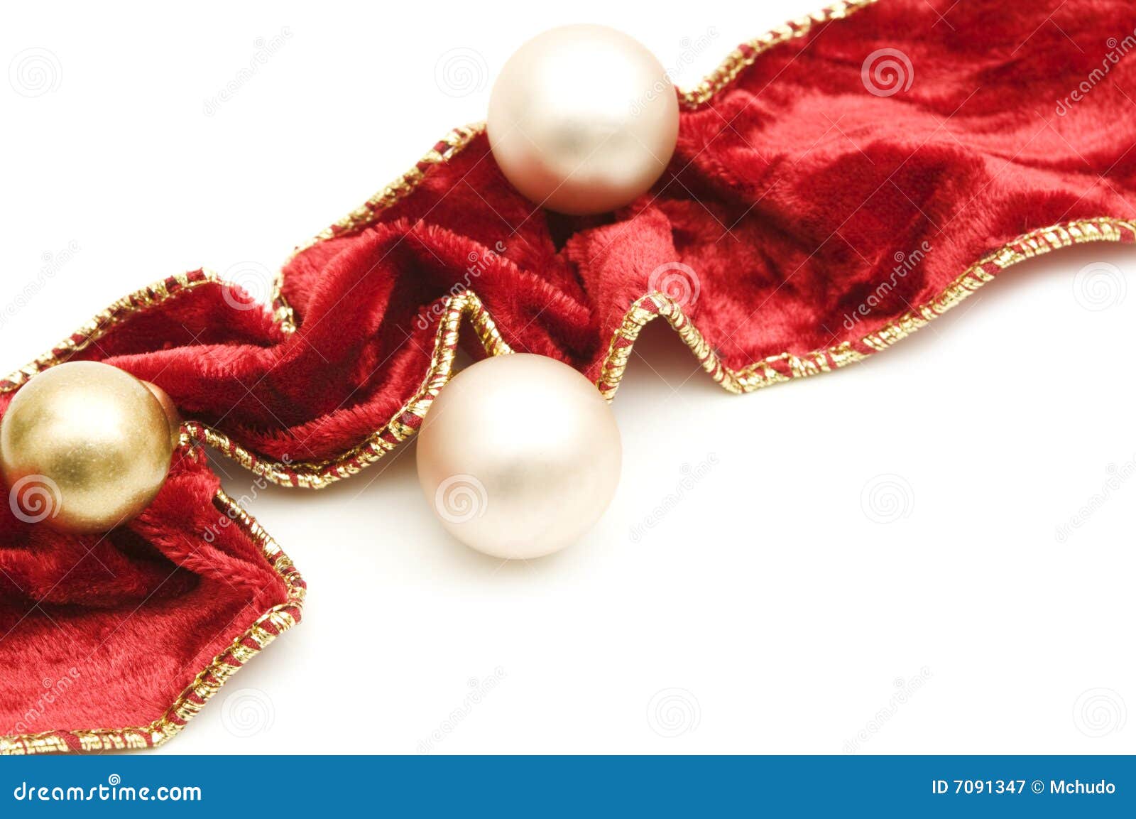 Red ribbon and balls stock image. Image of balls, year - 7091347