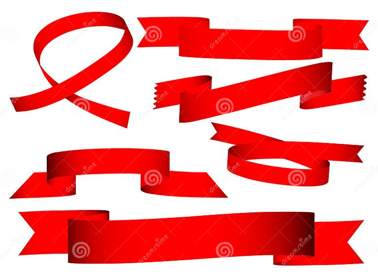 Red Ribbon Banner stock illustration. Illustration of copy - 15873571