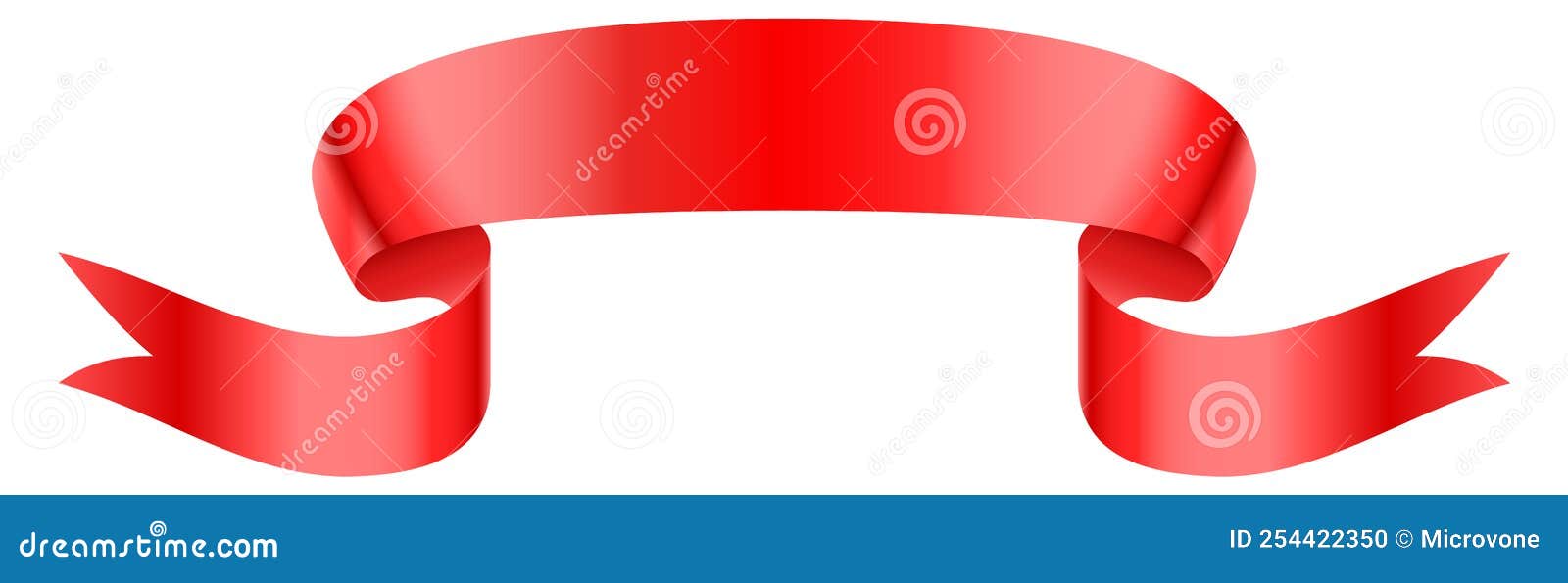 Red Ribbon Banner. Blank Title Scroll Mockup Stock Vector ...