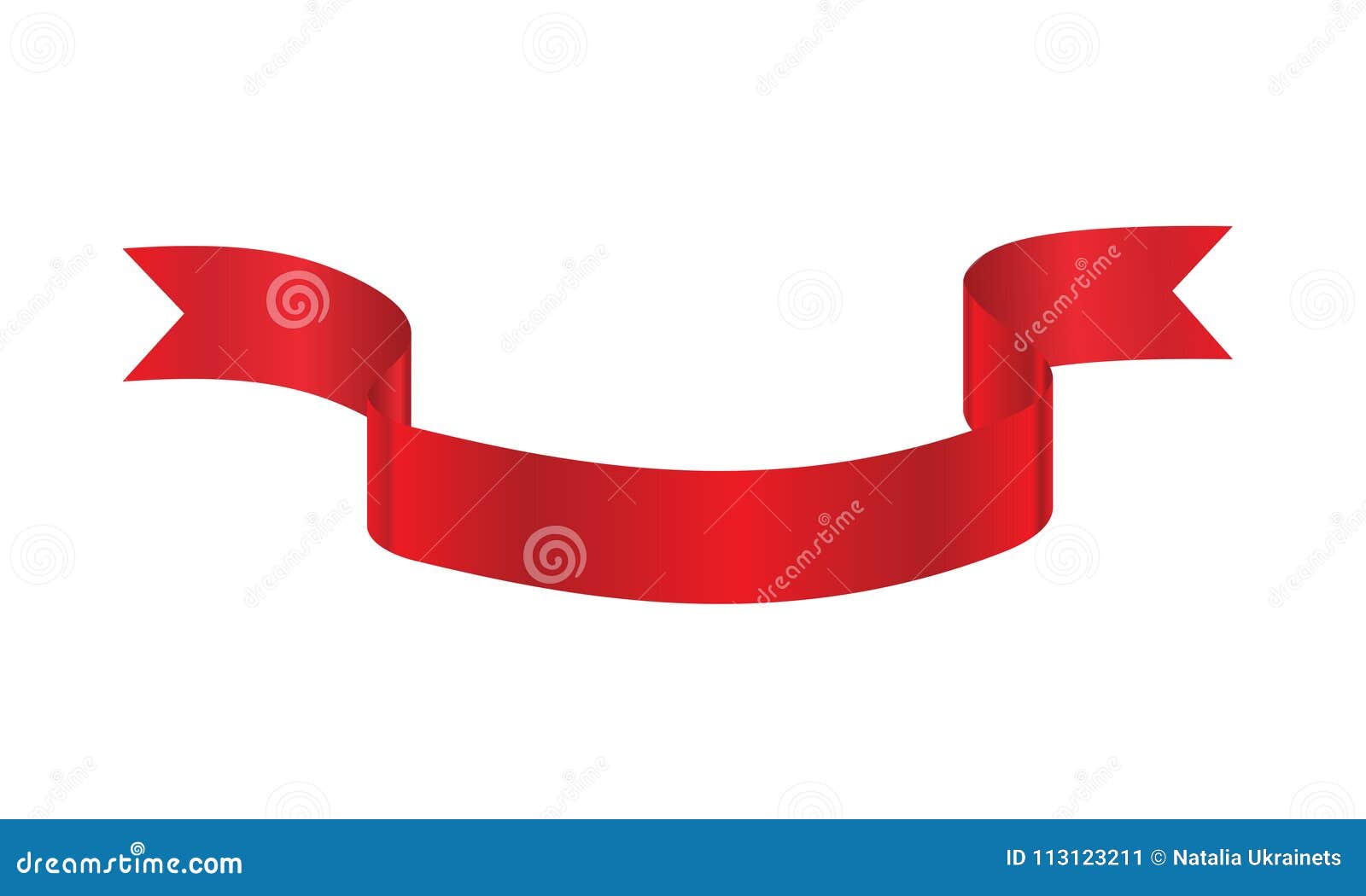 Red ribbon banner stock vector. Illustration of silk - 113123211