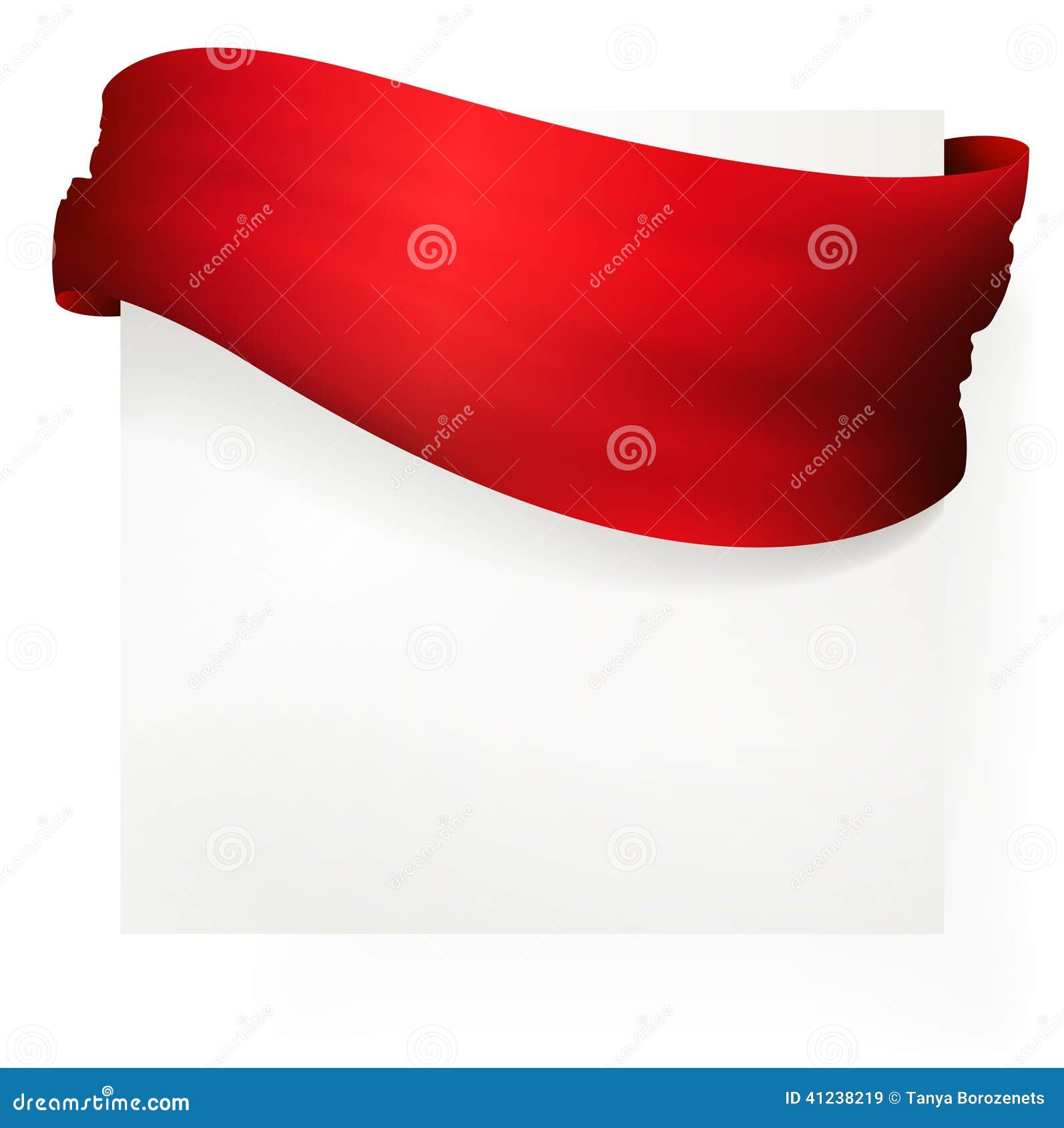 Red ribbon banner stock vector. Illustration of detail - 41238219