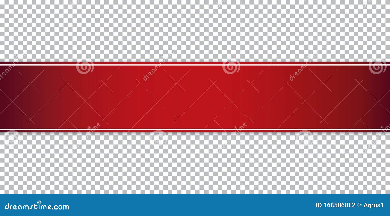 Red Ribbon Banner on Transparent Background Stock Vector - Illustration ...