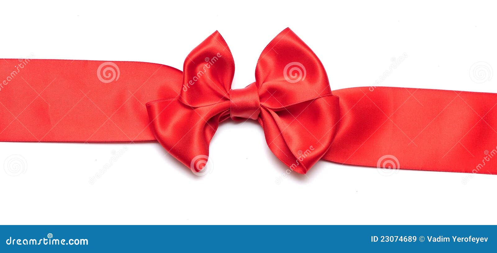 Red ribbon with bow stock image. Image of package, celebration - 23074689