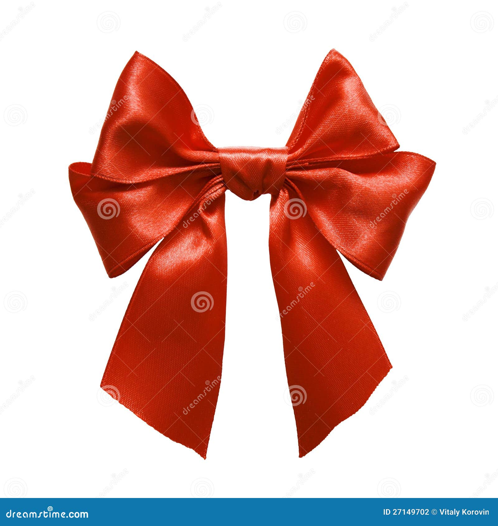 Red ribbon in bow stock photo. Image of decoration, isolated - 27149702
