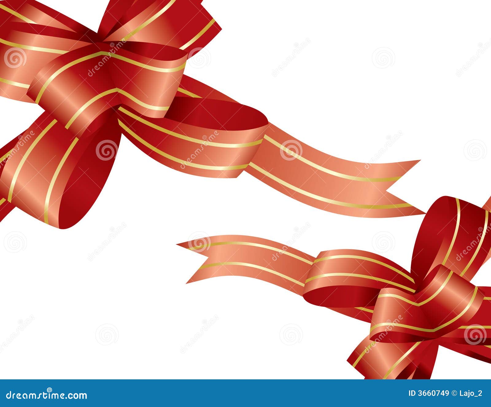 Red ribbon and bow stock vector. Illustration of traditional - 3660749