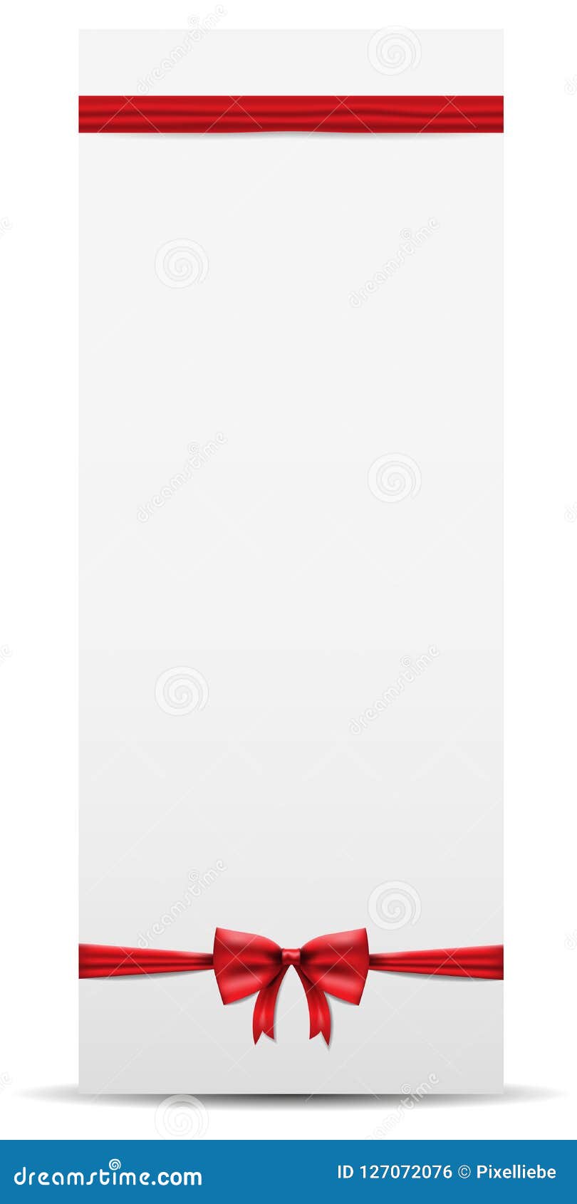 Red Ribbon Bow Banner Vector Stock Illustration - Illustration of frame ...