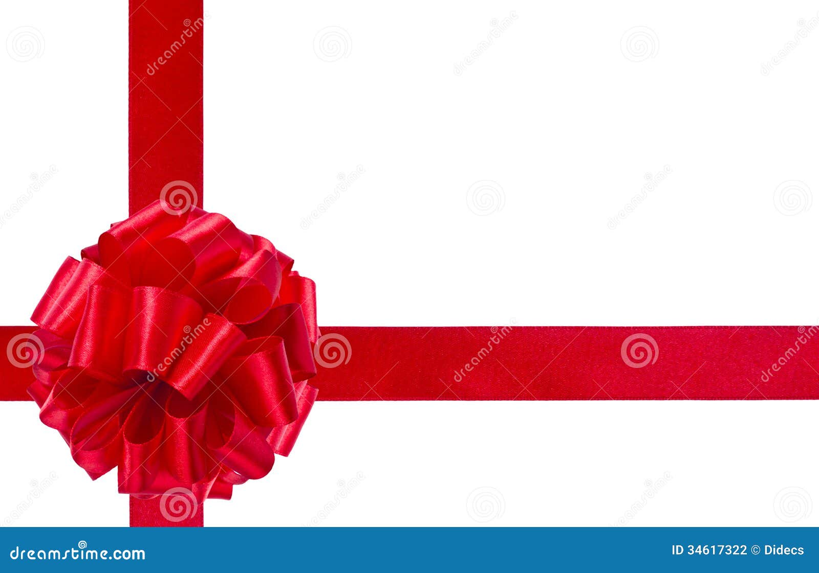 Red Ribbon and Bow, Gift Box Concept Stock Photo - Image of handmade ...