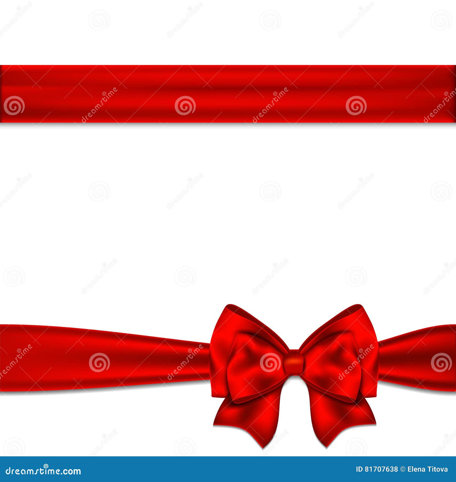 Red Ribbon Bow Horizontal Border Stock Vector - Illustration of ... Red Ribbon Bow Horizontal Border Stock Vector - Illustration of ...