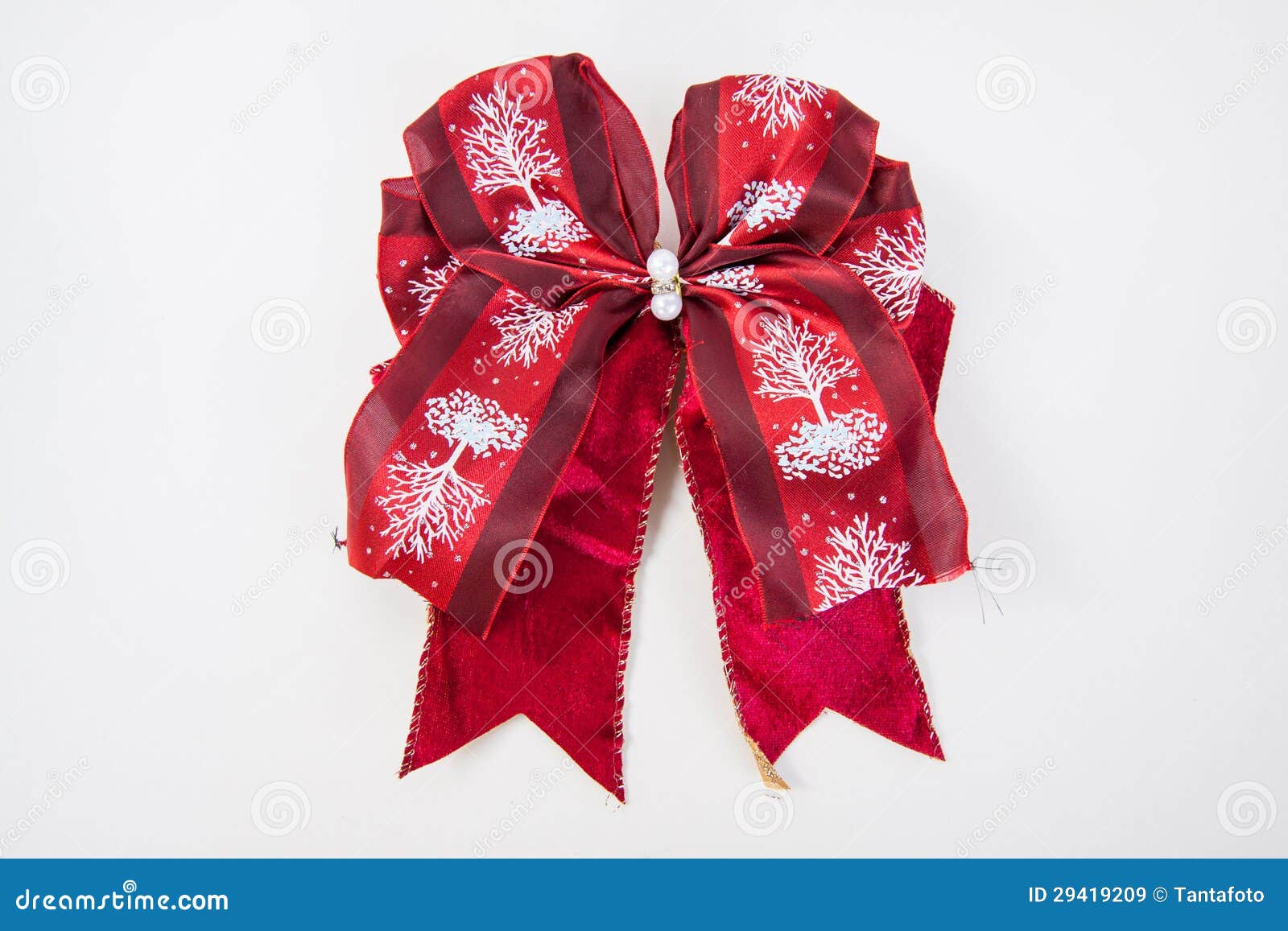 Red Ribbon and Bow Isolated on White. Stock Image - Image of ribbon ...