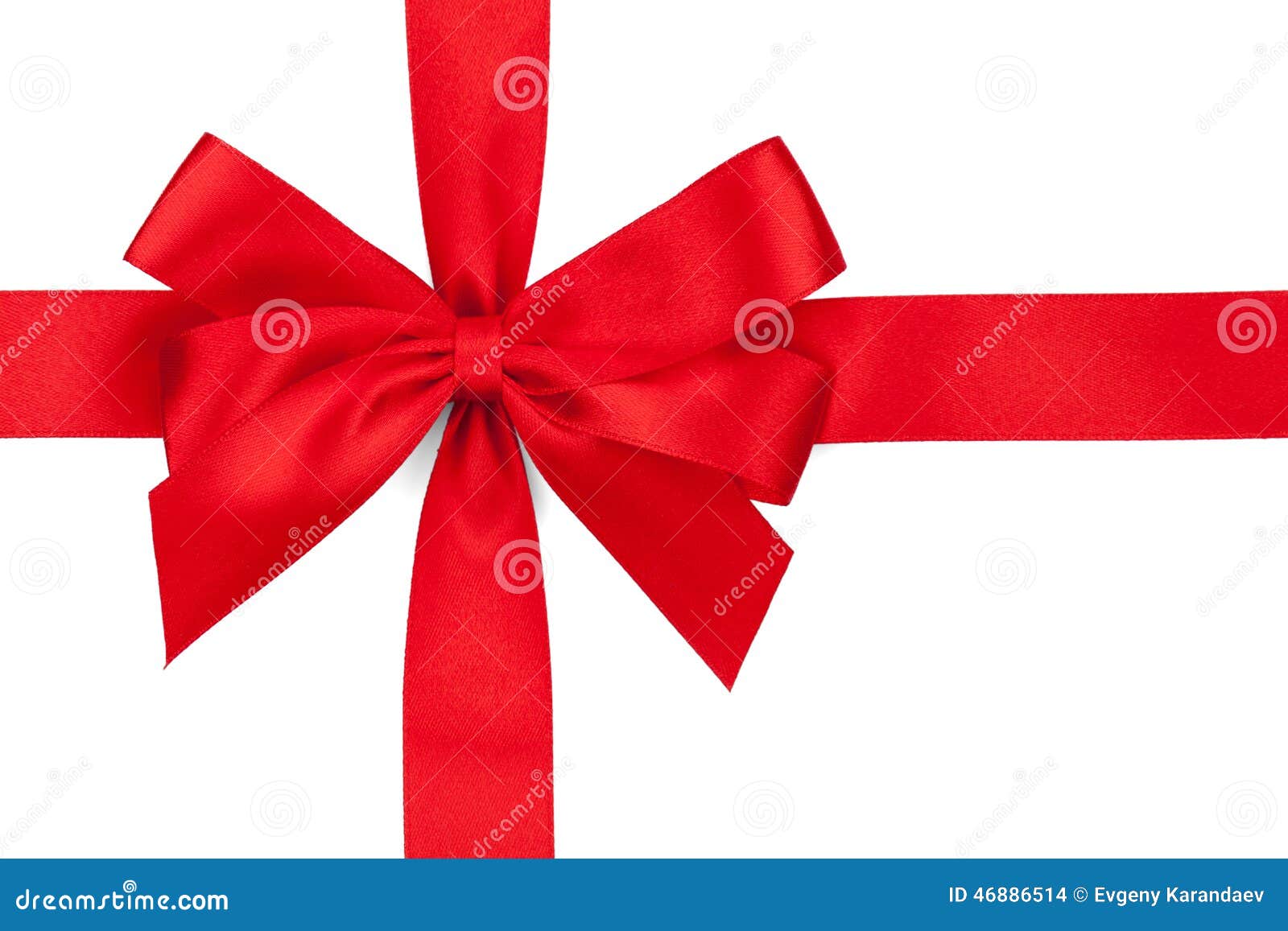 Red ribbon with bow stock photo. Image of holiday, wrap - 46886514