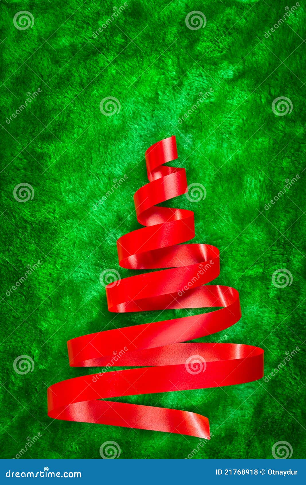 Red ribbon Christmas tree stock photo. Image of tree - 21768918