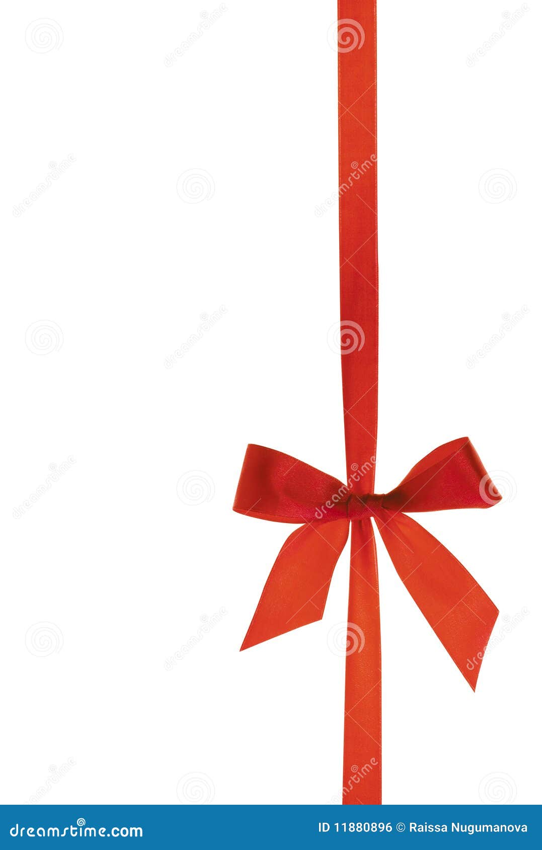 Red Ribbon with Clipping Path. Vertical Size Stock Photo - Image of ...