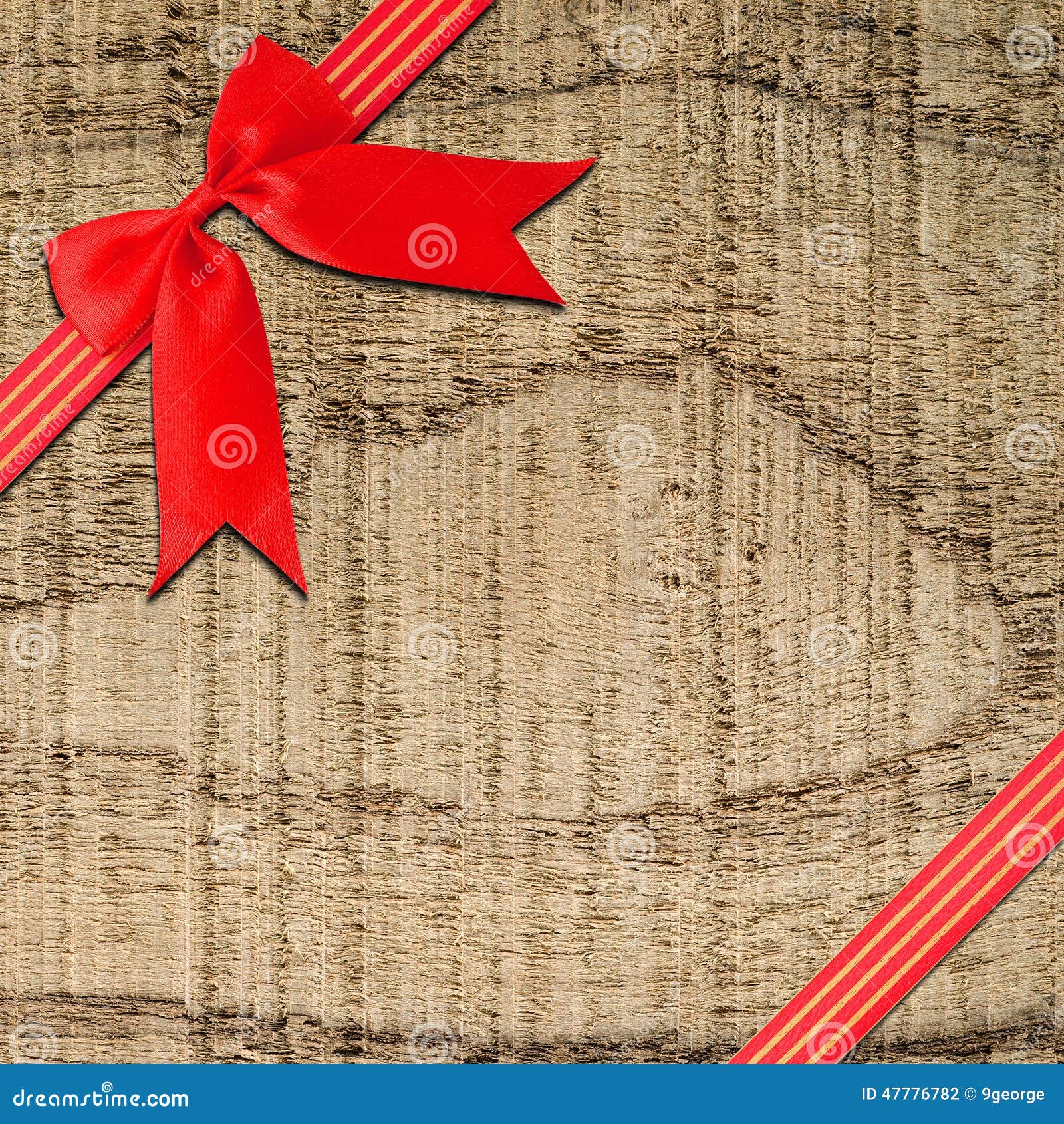 Red ribbon with corner bow stock photo. Image of fashioned - 47776782