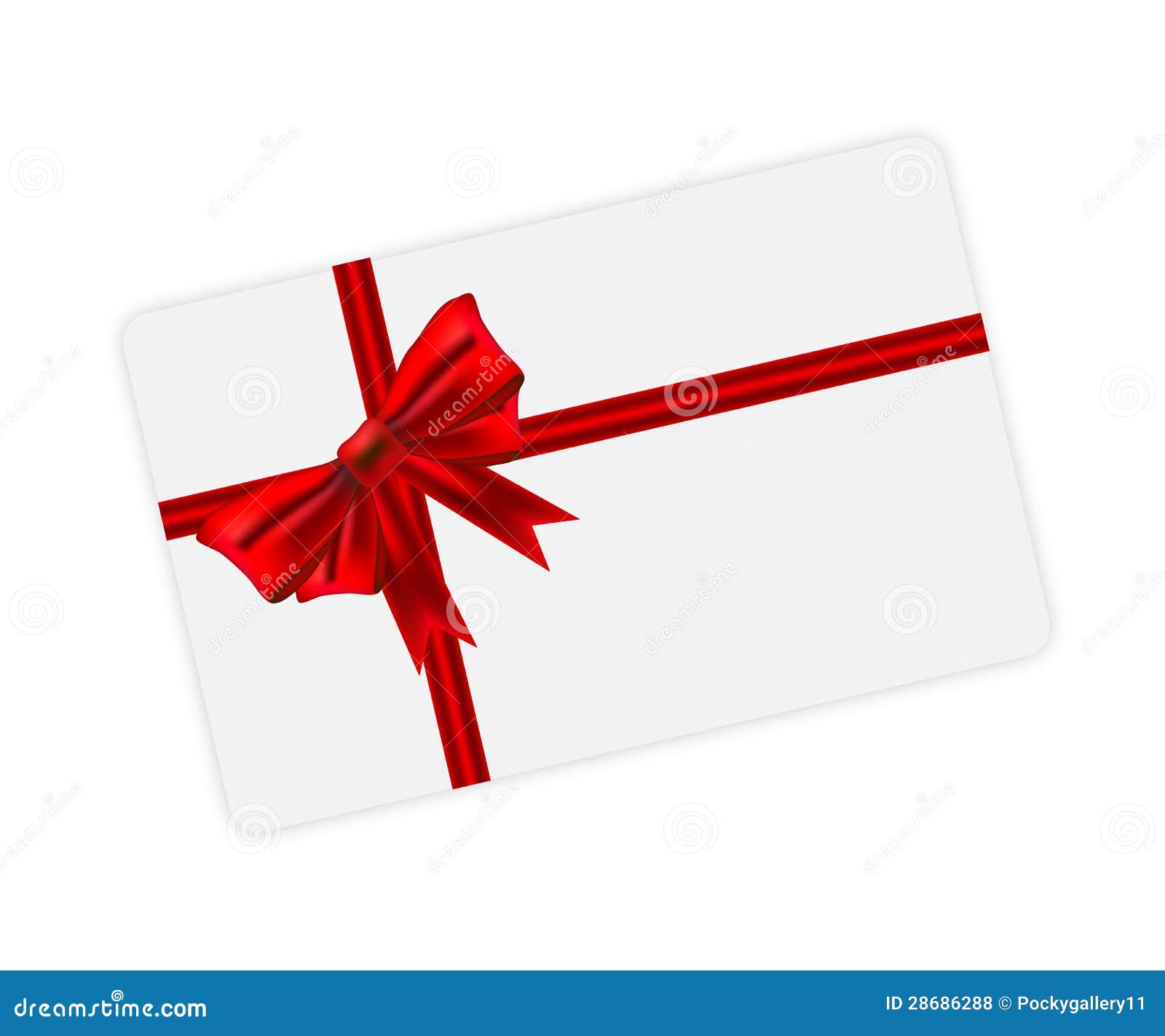 Red ribbon cover on card stock vector. Illustration of greeting - 28686288