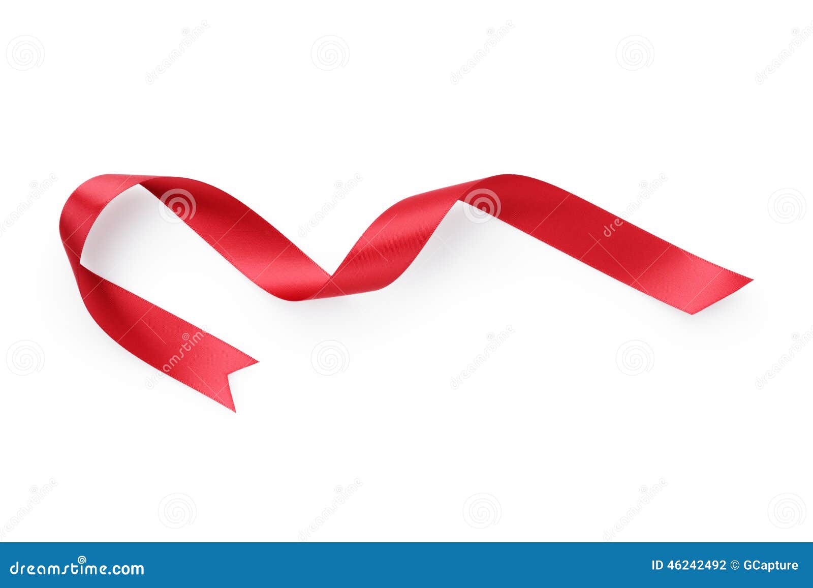 Red ribbon curved shape stock photo. Image of satin, shadow - 46242492