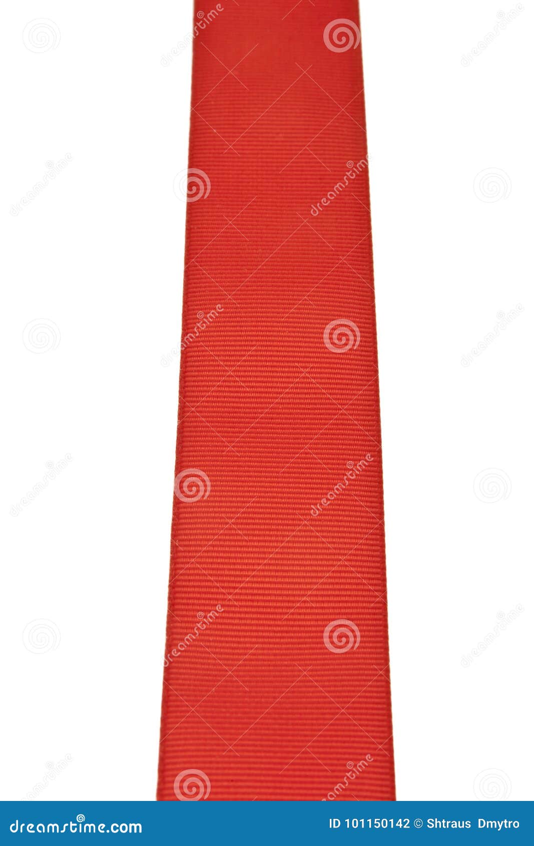 Red Ribbon of Fabric Isolated on White Stock Photo - Image of closeup ...