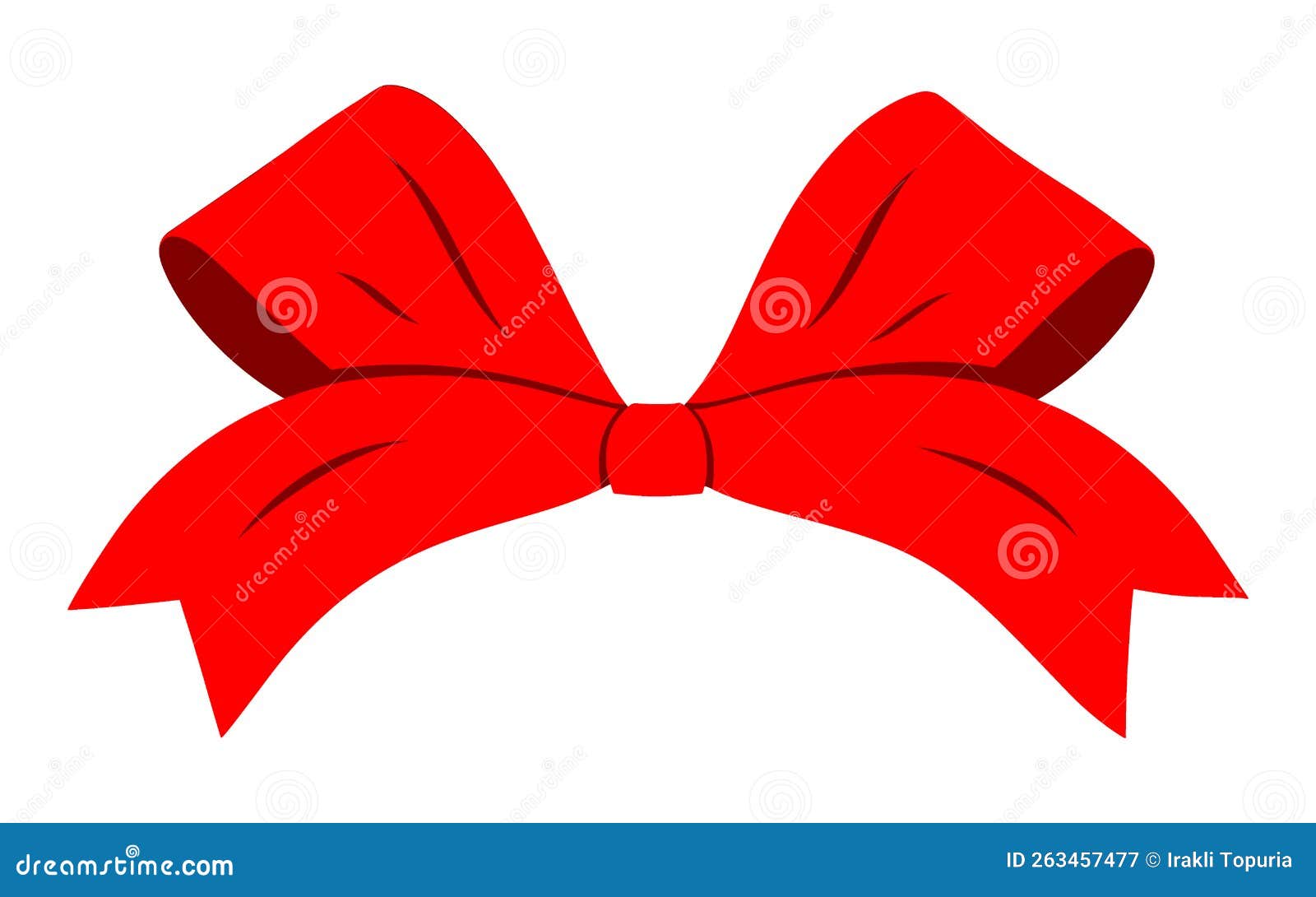Red Ribbon Flat Style Vector Illustration, Isolated on Background Stock Vector - Illustration of ...