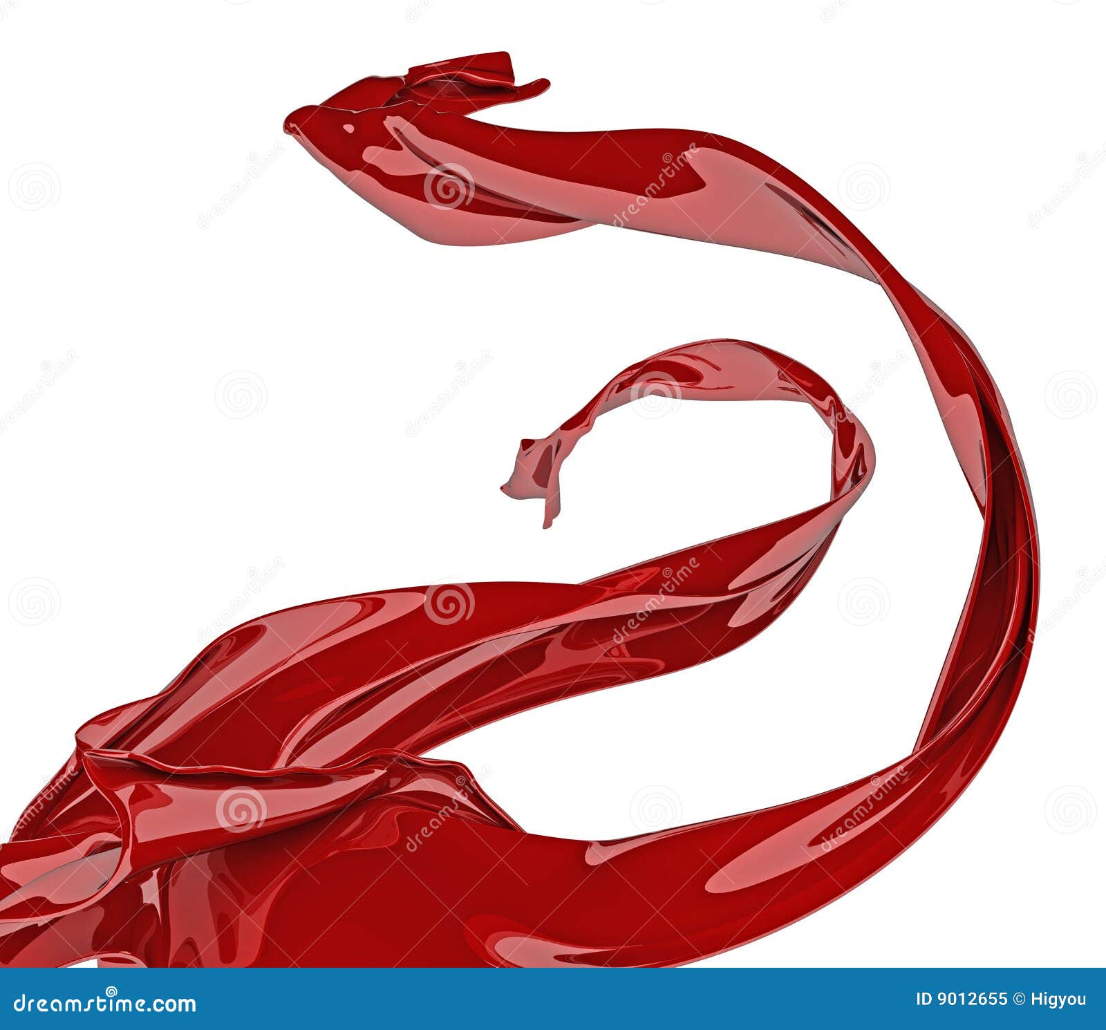 Red Ribbon Flow stock illustration. Illustration of fold - 9012655