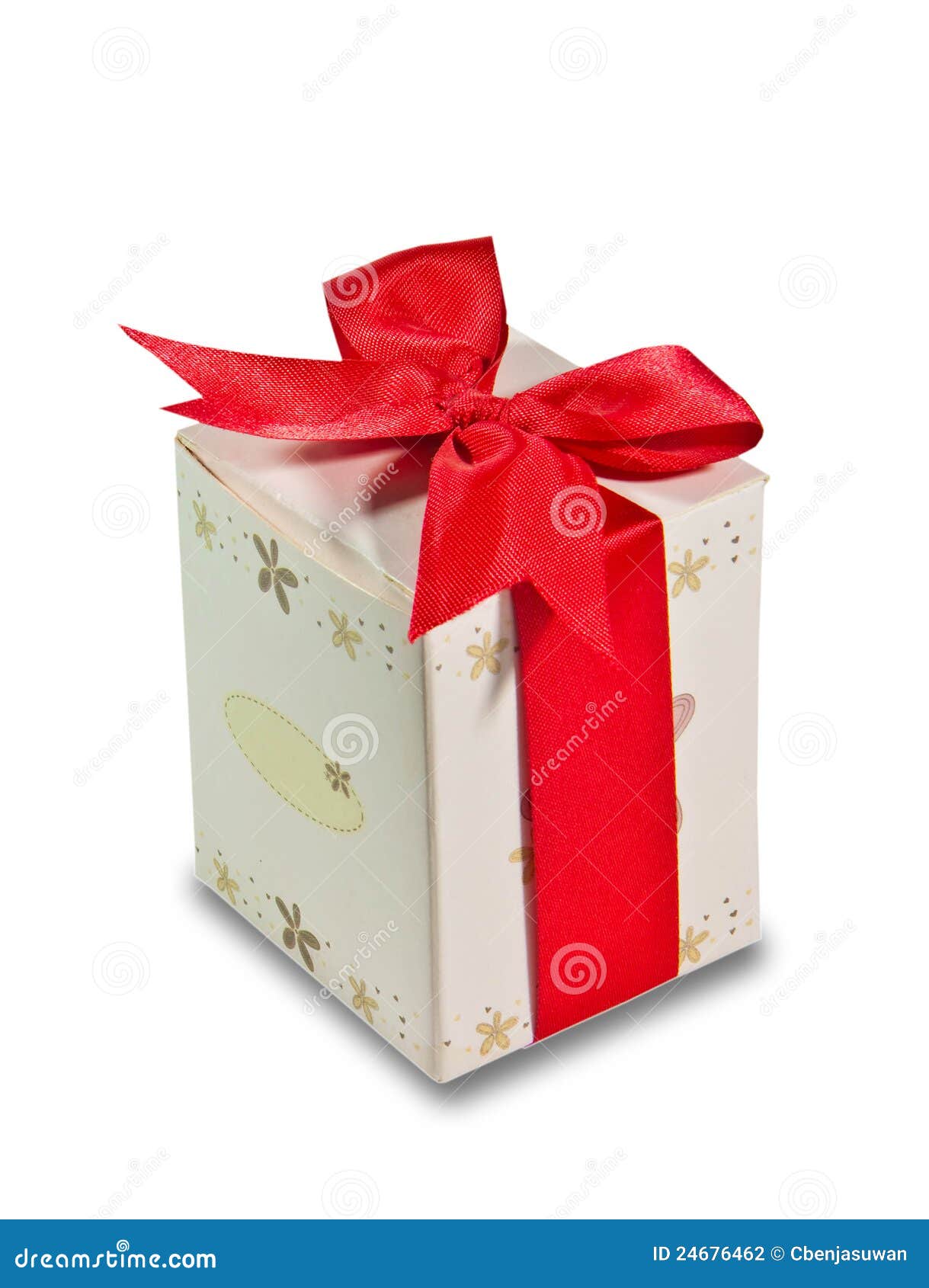 The Red Ribbon with Gift Box Stock Photo - Image of satin, imagination ...