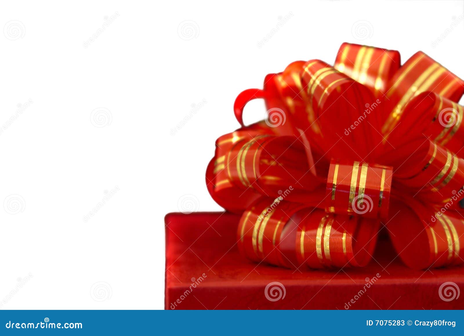 Red ribbon and gift box stock image. Image of abstract - 7075283
