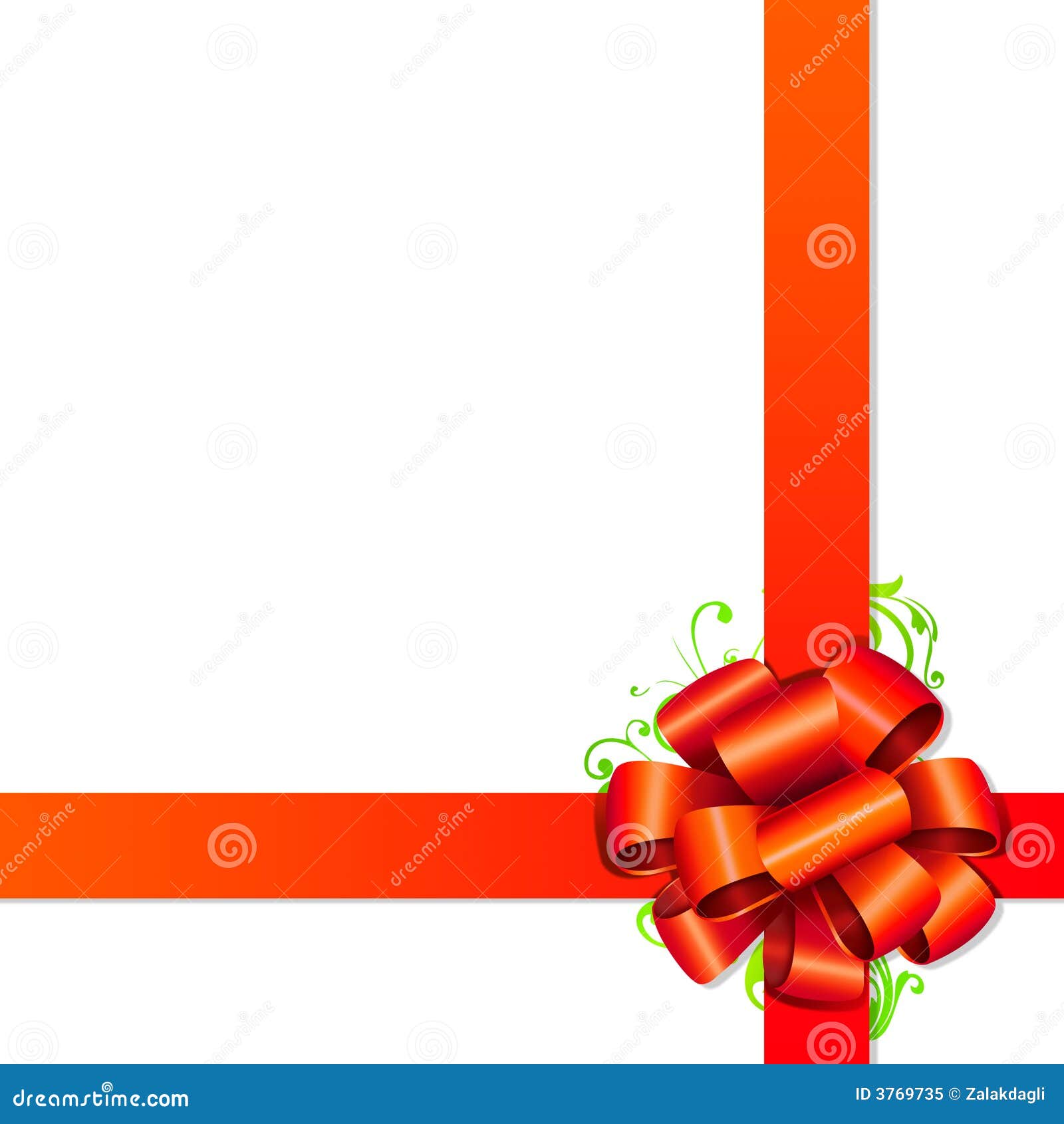 Red ribbon, gift packing stock illustration. Illustration of decoration ...