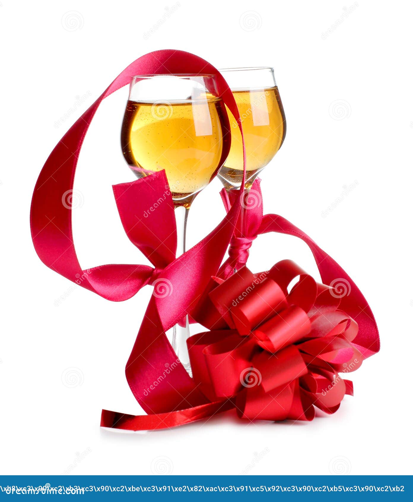 Red ribbon glasses stock image. Image of liquid, wine - 21104681
