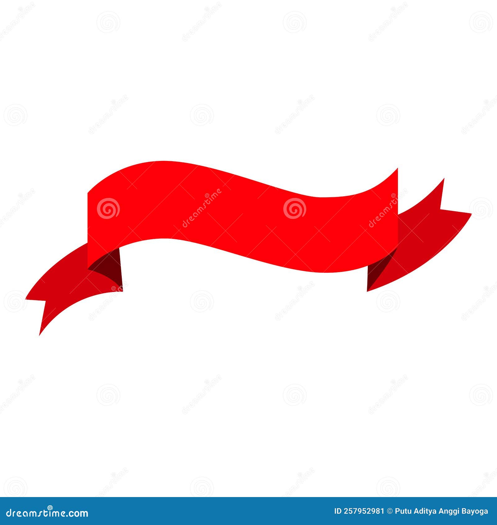 Cartoon red ribbon stock vector. Illustration of ribbon - 257952981