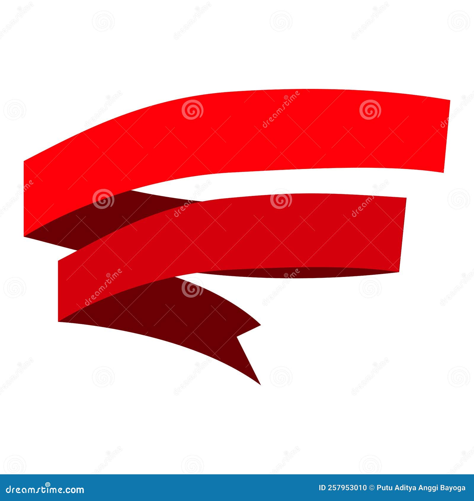 Cartoon red ribbon stock vector. Illustration of design - 257953010