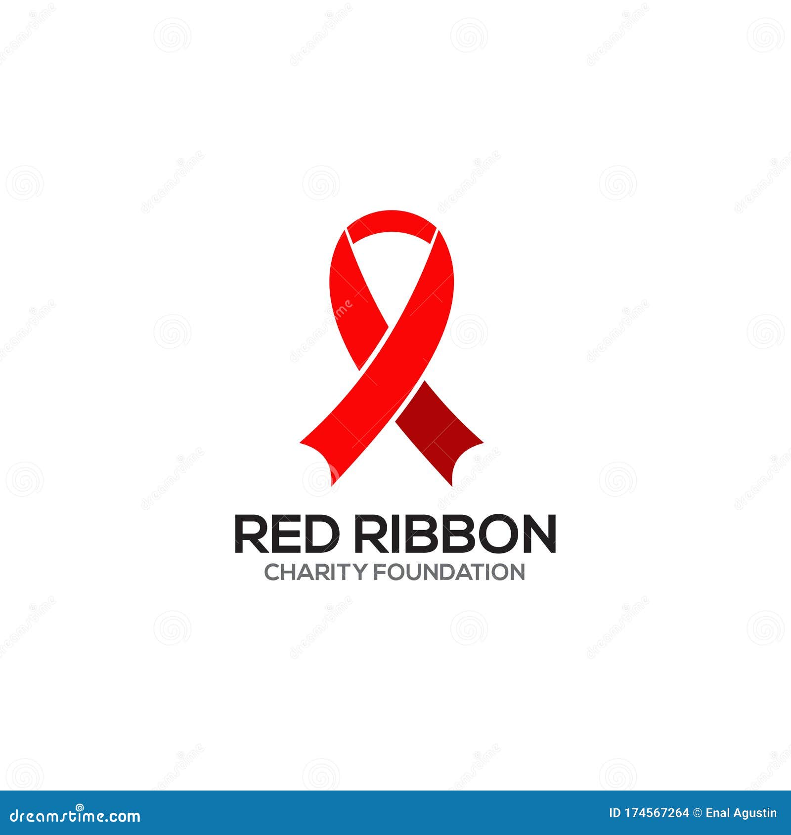 Red Ribbon Icon Logo Design Vector Template Stock Vector - Illustration ...