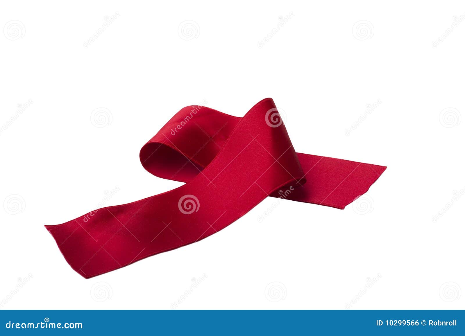 Red Ribbon Isolated on White Stock Photo - Image of greeting, birthday ...