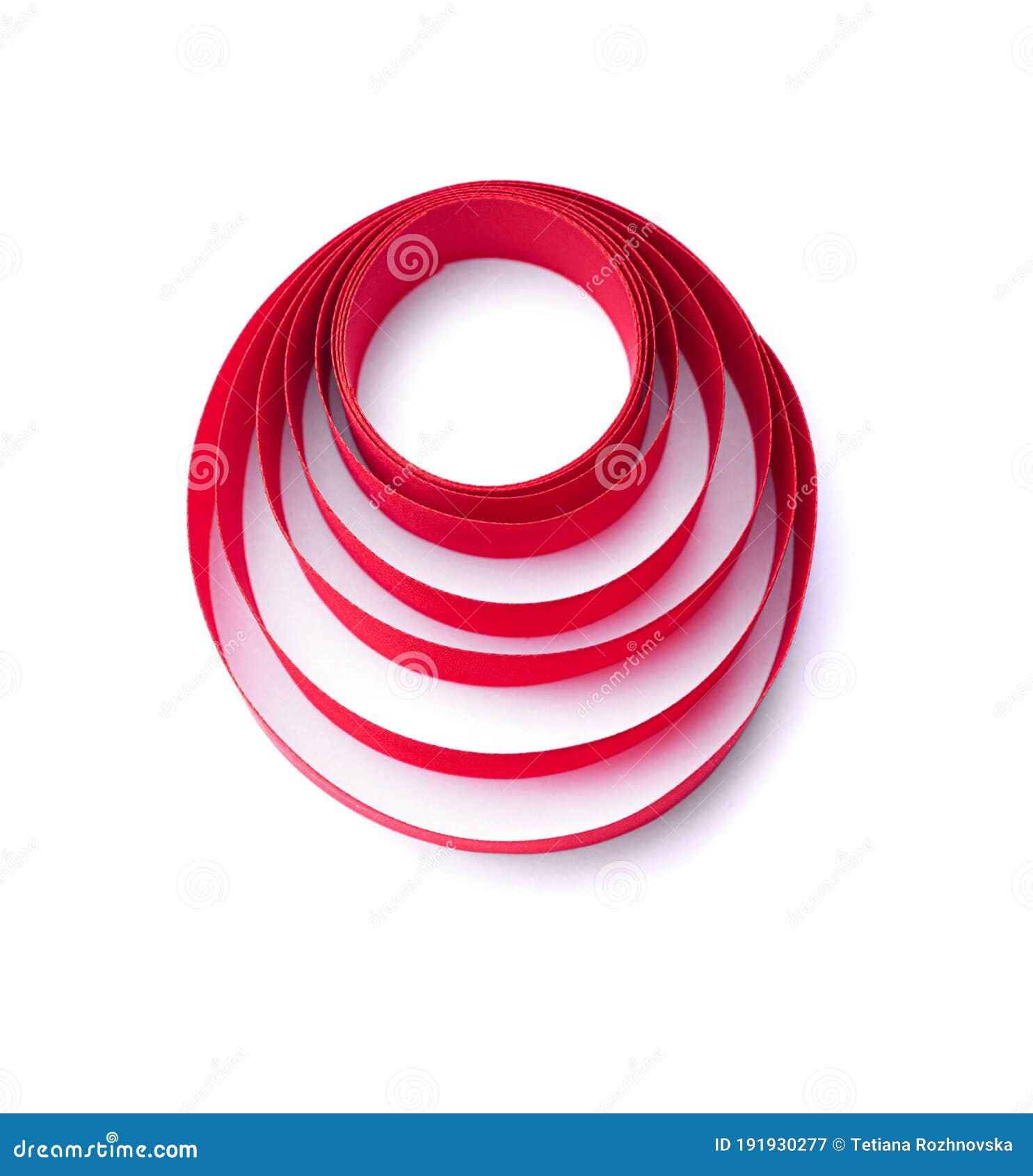 Red Ribbon Isolated on White Background. Stock Image - Image of gift ...