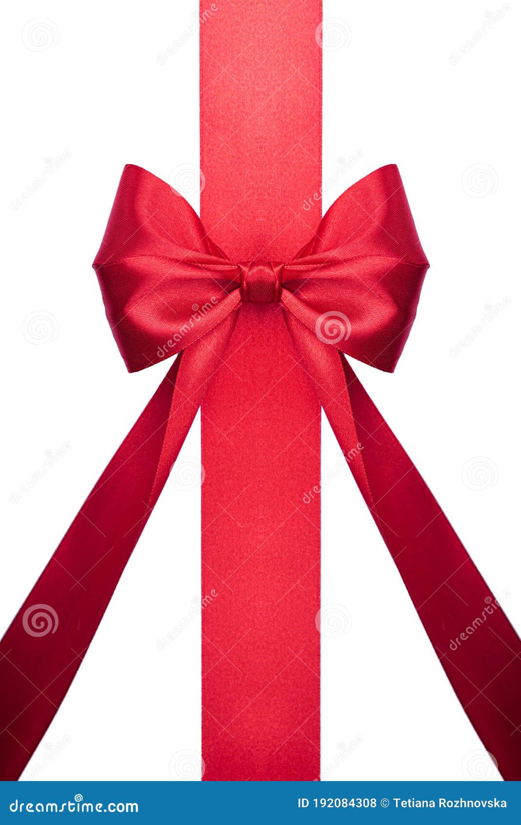 Red Ribbon Isolated on White Background. Stock Photo - Image of design ...
