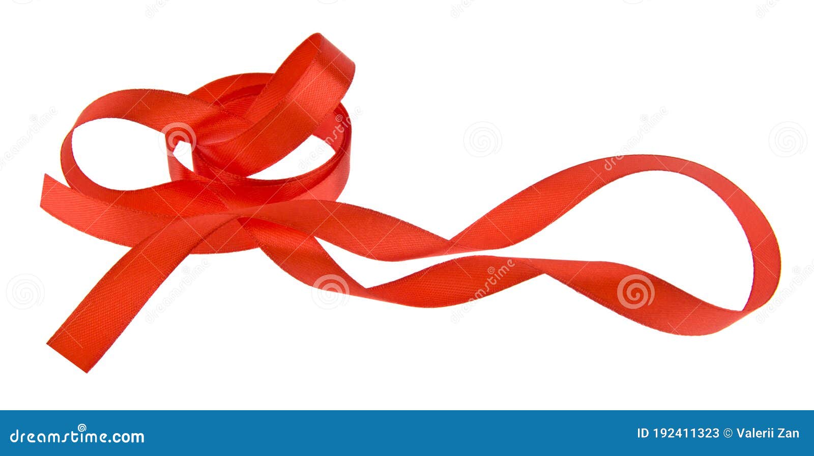 Red Ribbon Isolated on White Background Stock Image - Image of element ...